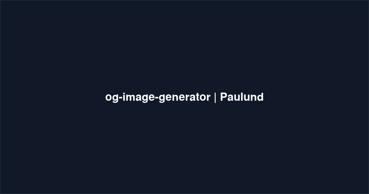 og-image-generator | Paulund